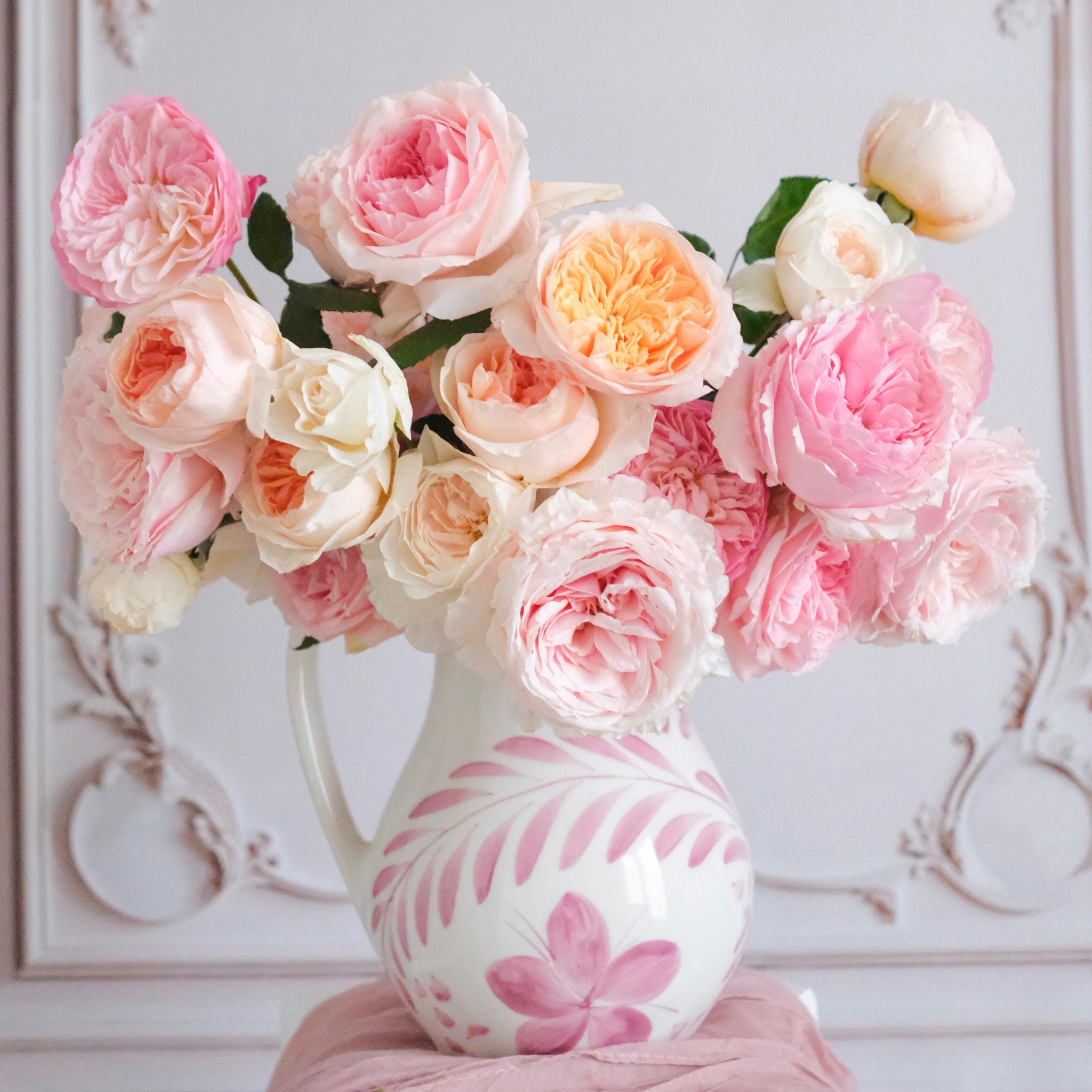 Grace Rose Signature Pitcher & Roses - Grace Rose Farm